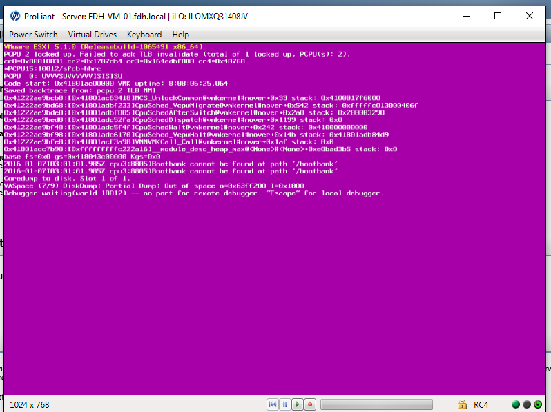 Error Message On My Vmware Host Virtualization Spiceworks Community