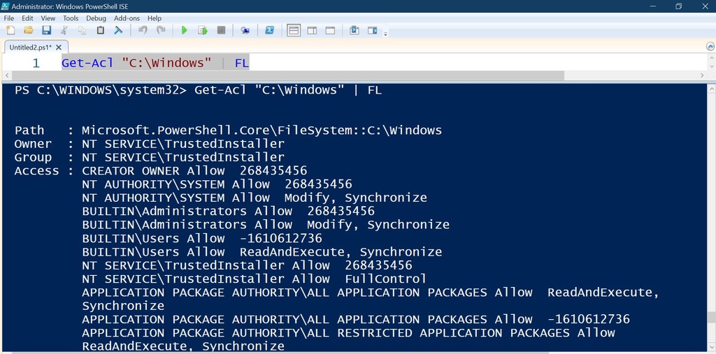 How to use Get-Acl - Programming & Development - Spiceworks Community