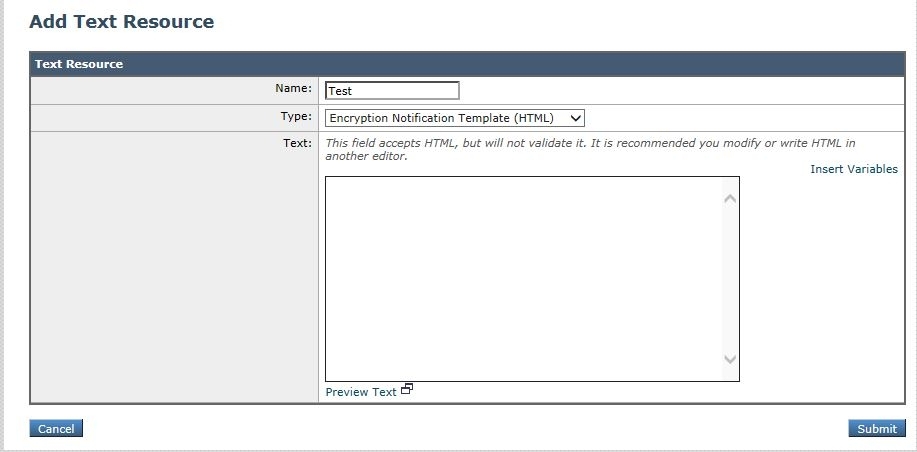 Configure Encryption Notifcation Templates for IronPort Email ...