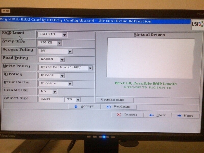 RAID 10 LSI Megaraid Configuration - Data Storage, Backup & Recovery - Spiceworks Community