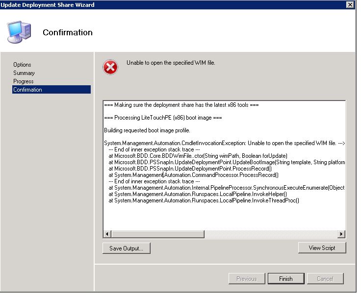 Unable to open the specified WIM file - Software - Spiceworks Community