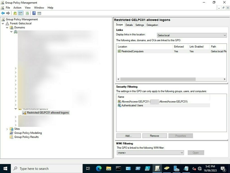 Restrict computer logons to a group of users. - Windows - Spiceworks Community