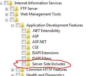 IIS 6 to IIS 7 Migration - Server Side Includes? - Windows - Spiceworks Community