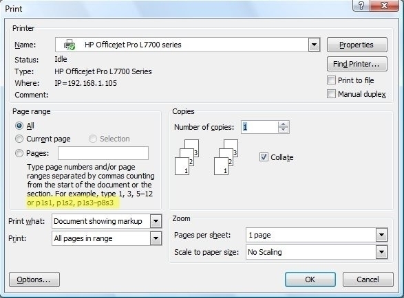 MS Word 2010 not printing custom page range - Software & Applications ...