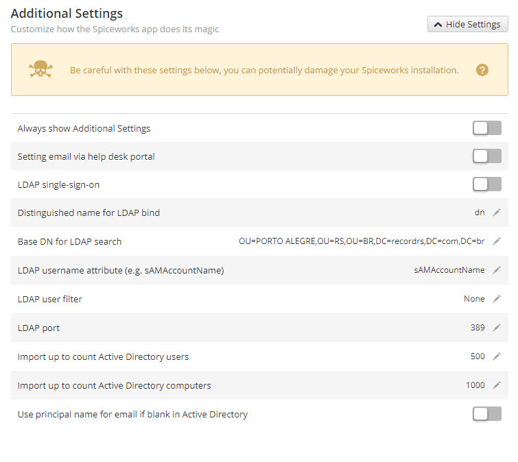 SW Don´t Save Configuration AD Local Server - Spiceworks Support - Spiceworks Community