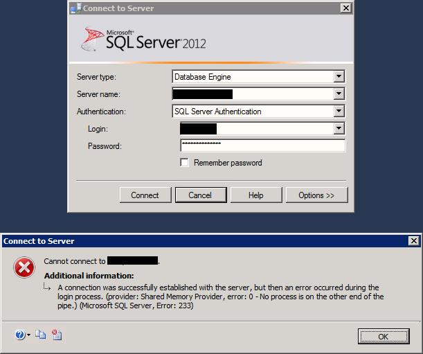 SQL 2012 Mangement Studio logon error - Databases - Spiceworks Community