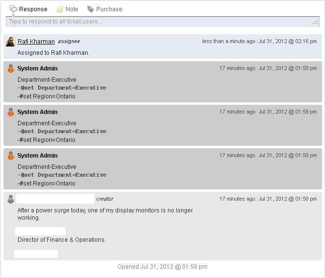 Ticket rules repeating in ticket with different account. - Spiceworks Support - Spiceworks Community