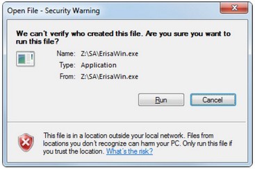 Open File - Security Warning when installing applications with local system cred - Windows ...