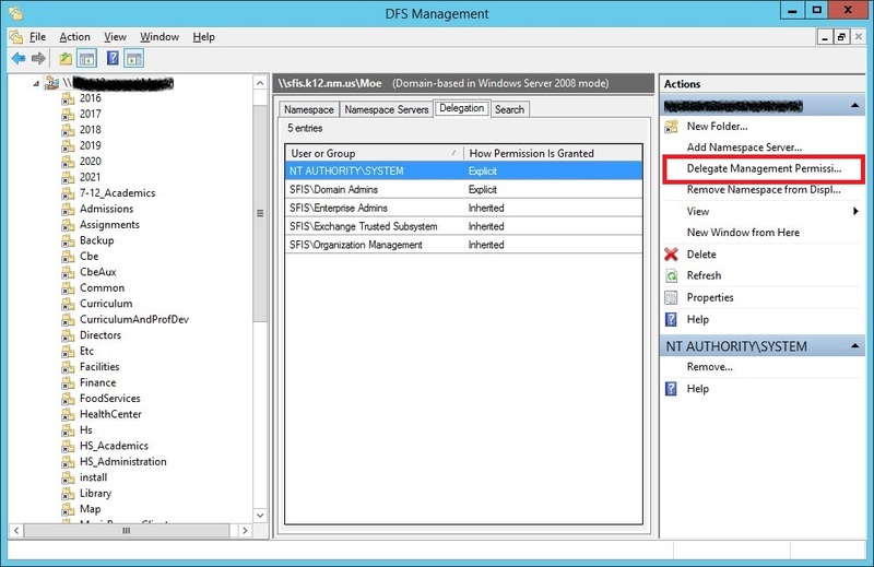 DFS and DFS Replication permissions - Software & Applications - Spiceworks Community