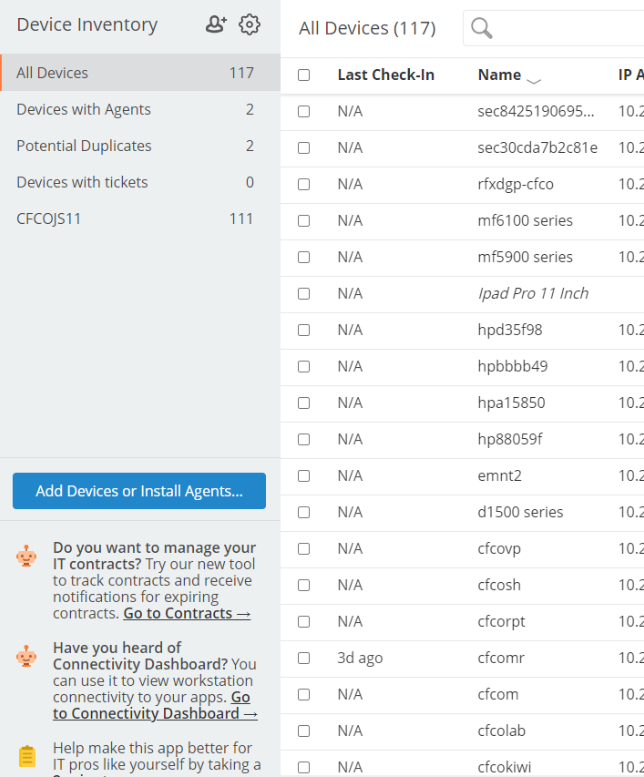 Unable to See All Devices in Inventory Management - Spiceworks Support - Spiceworks Community
