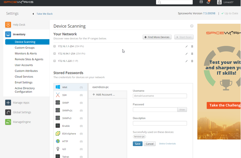 Software Inventory - Spiceworks Support - Spiceworks Community