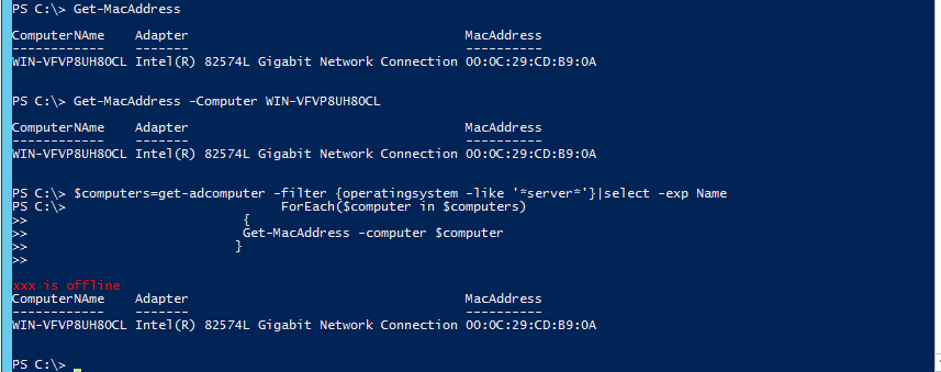 PowerShell Function Get MAC Address from Remote or Local Computer - Networking - Spiceworks ...