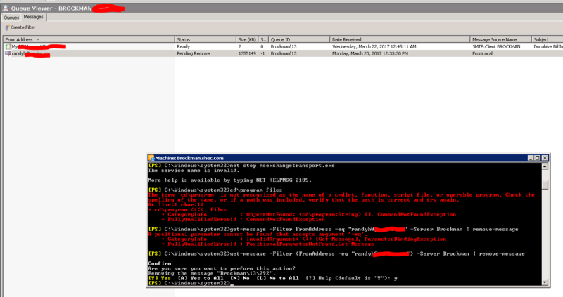 Exchange 2010 Server won't deliver received email - stuck in database ...