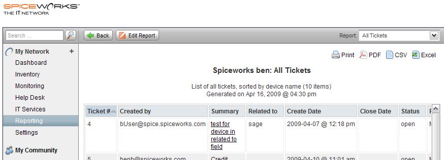 Export Helpdesk tickets to Excel - Spiceworks Support - Spiceworks Community