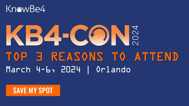 3 Reasons to Attend KB4-CON 2024 - IT & Tech Careers - Spiceworks Community