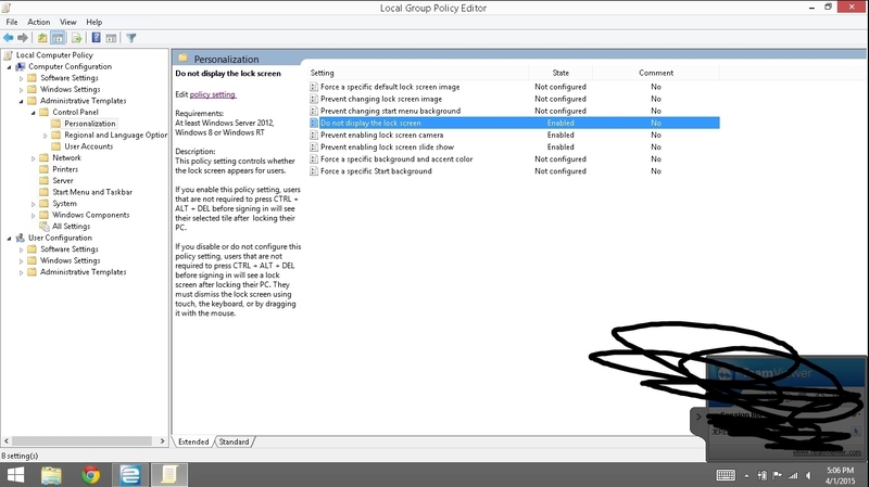 Completely turning off the lock screen in windows 8.1 - #3 by jeremycat ...