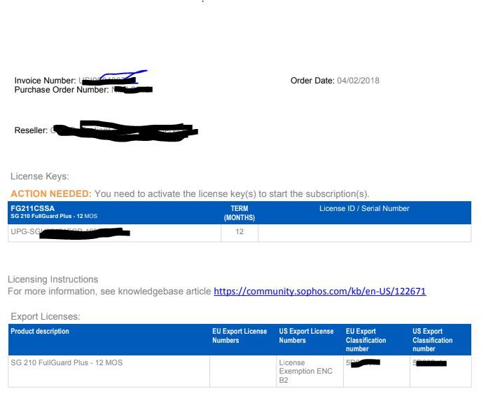 Activating a new UPG license key - Sophos - Spiceworks Community