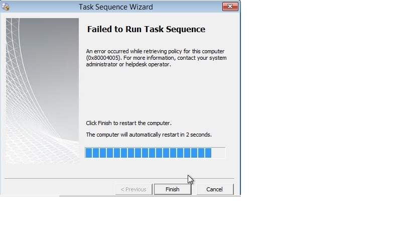 OSD Task sequence Failed - Windows - Spiceworks Community