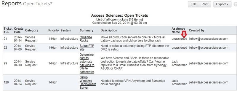 Replacing 'unassigned' with a blank entry for Assignee Name. - Spiceworks Support - Spiceworks ...
