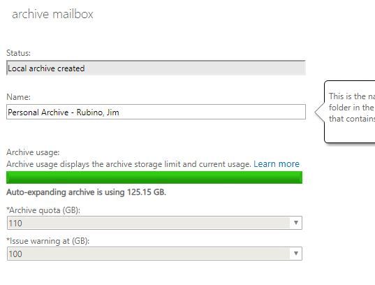 auto expanding archive with Office 365 on an archive that is already full - Software ...