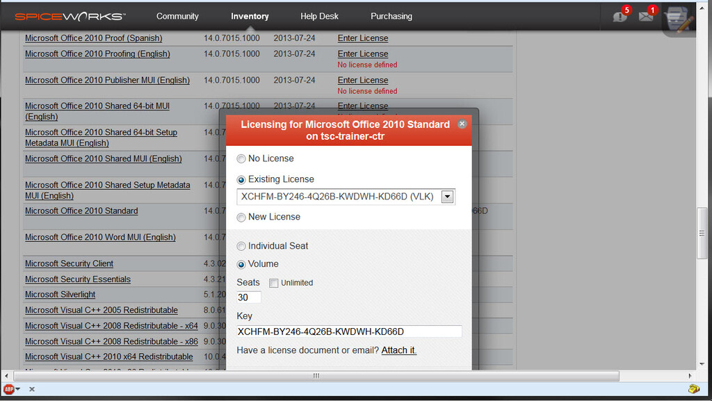 Bug - Software licensing popup screen display is off the screen and cannot save - Spiceworks ...