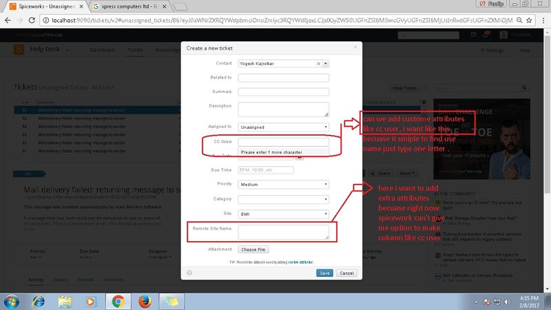 i want to custom attribute in spice work - Spiceworks Support - Spiceworks Community