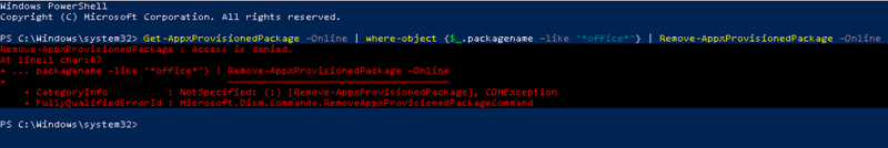 Remove Appxprovisionedpackage Access Denied Error Programming And Development Spiceworks