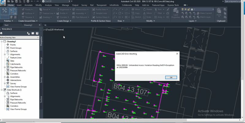 Civil 3D Fatal Error - Industry-Specific IT - Spiceworks Community