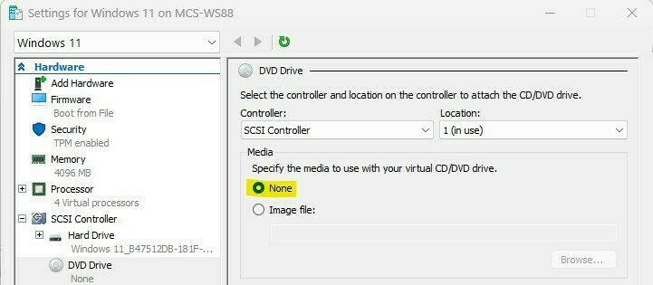 Hyper-V service does not have permission to access installation ISO file - Software ...