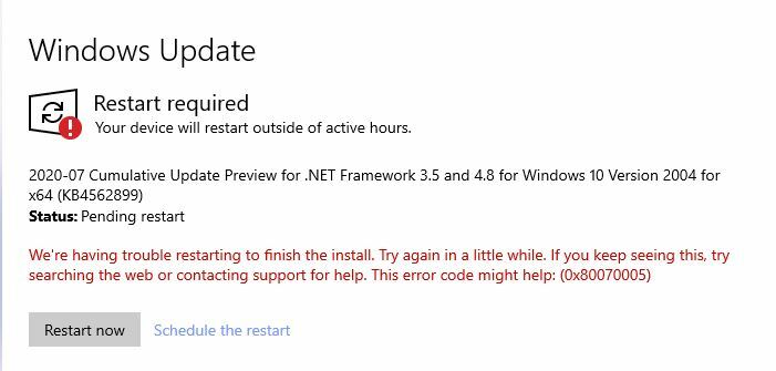 "Restart Now" button not working in Windows 10 (Domain Joined Users ...