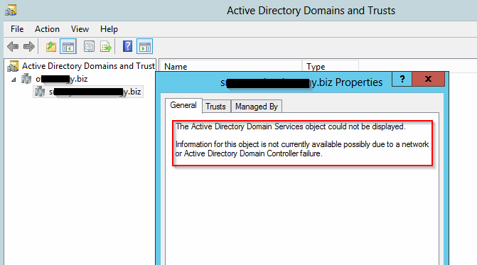Windows cannot find an Active Directory Domain Controller for the ...