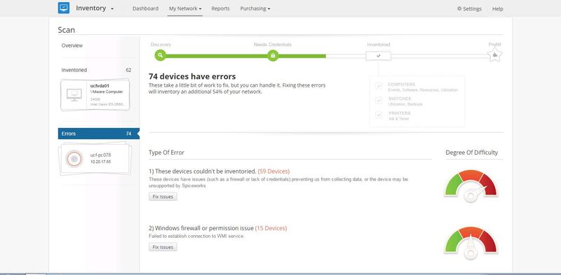 spiceworks is not scanning devices properly - Spiceworks Support - Spiceworks Community