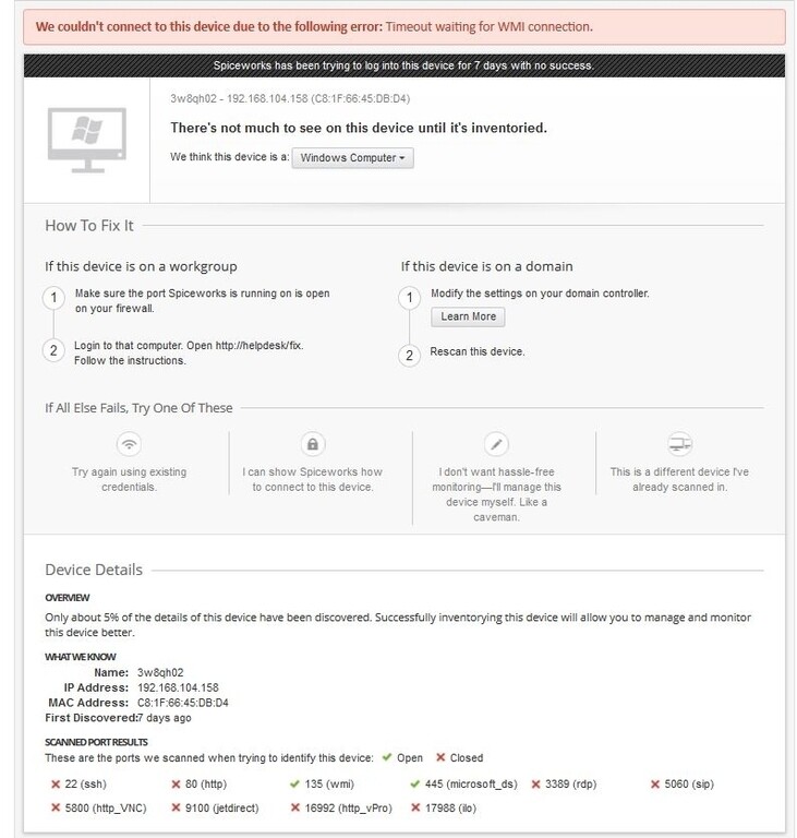 Scanning - Spiceworks Support - Spiceworks Community