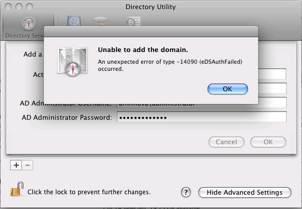 Error adding Mac to Windows 2008 domain? - Hardware & Infrastructure ...