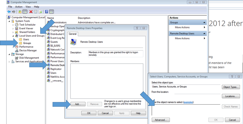 Unable to remote desktop to Server 2012 after adding user to Remote Desktop User - Windows ...