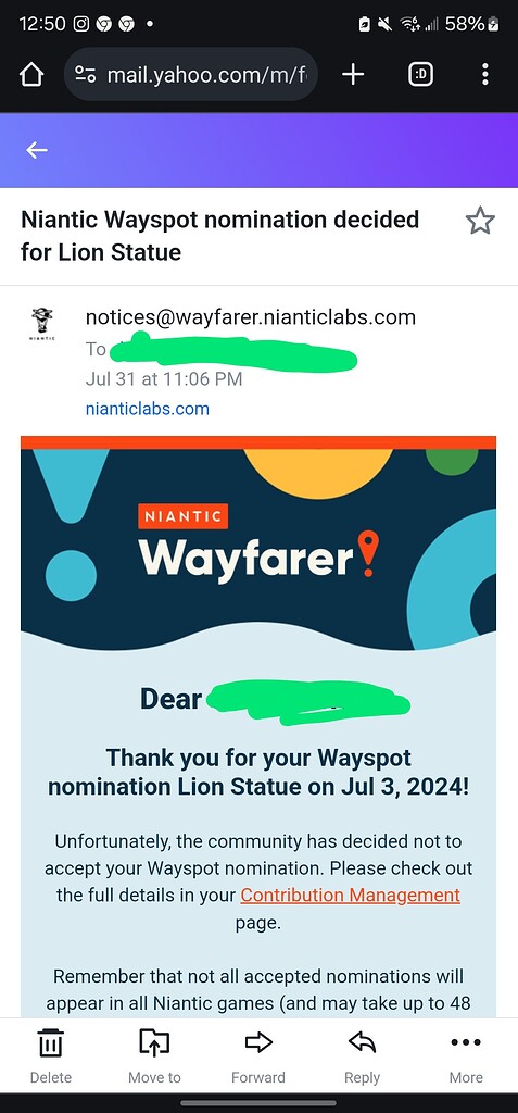 Appeal rejected as duplicate but it isn't - Nomination Support - Niantic Wayfarer Community