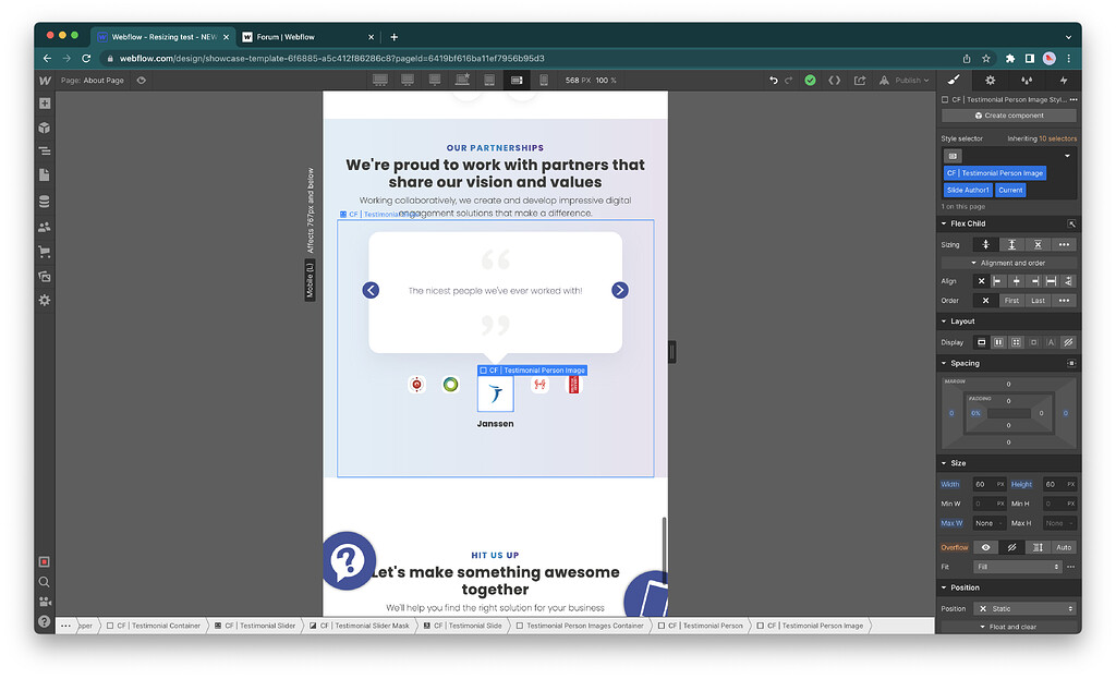 Slider image appearing larger than it should when in display mode - General - Forum | Webflow
