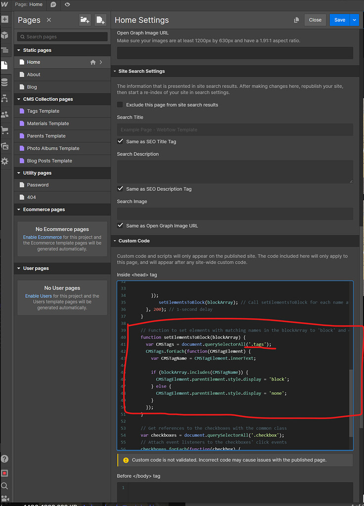 parentElement.style.display behaviour - Custom code - Forum | Webflow