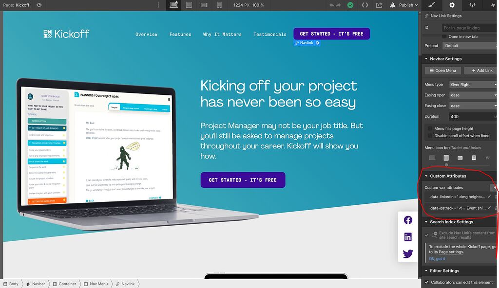How do I add tracking code to a button? - Custom code - Forum | Webflow