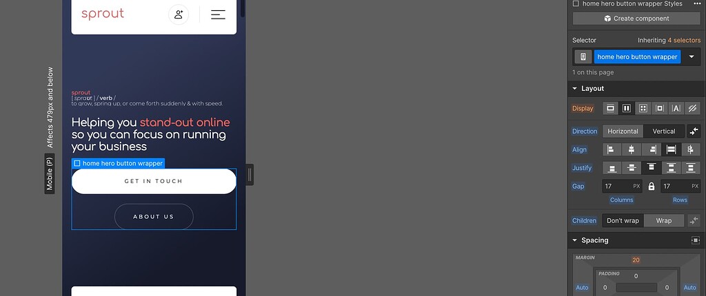 Flexbox child button not stretching or aligning left/right - General ... Flexbox child button not stretching or aligning left/right - General ...