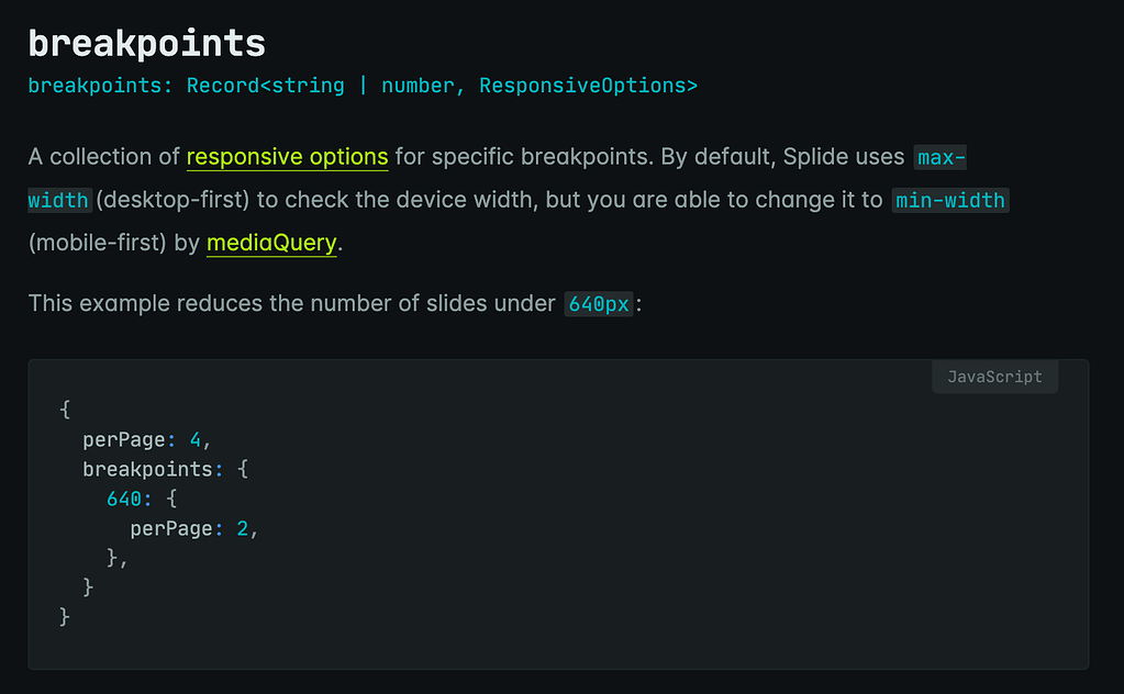 Splide js custom code for specific breakpoints - Custom code - Forum | Webflow
