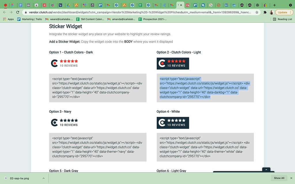 Clutch Widget not showing on embedded code - Custom code - Forum | Webflow