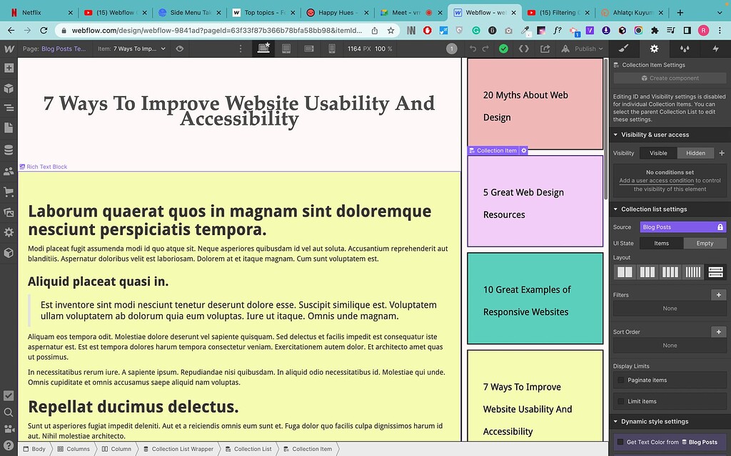 How to display a collection page inside a DIV or homepage - CMS - Forum | Webflow