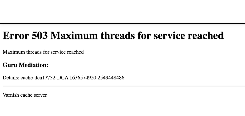 Error 503 - maximum threads for service reached - Hosting - Forum | Webflow