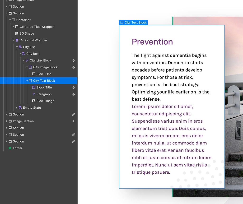 Remove text from block - Layout & Design - Forum | Webflow