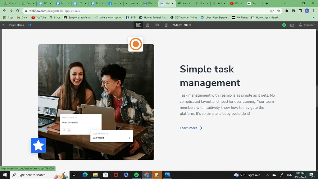 I'm trying to build an arrow icon interaction for link blocks in the same class but its not ...