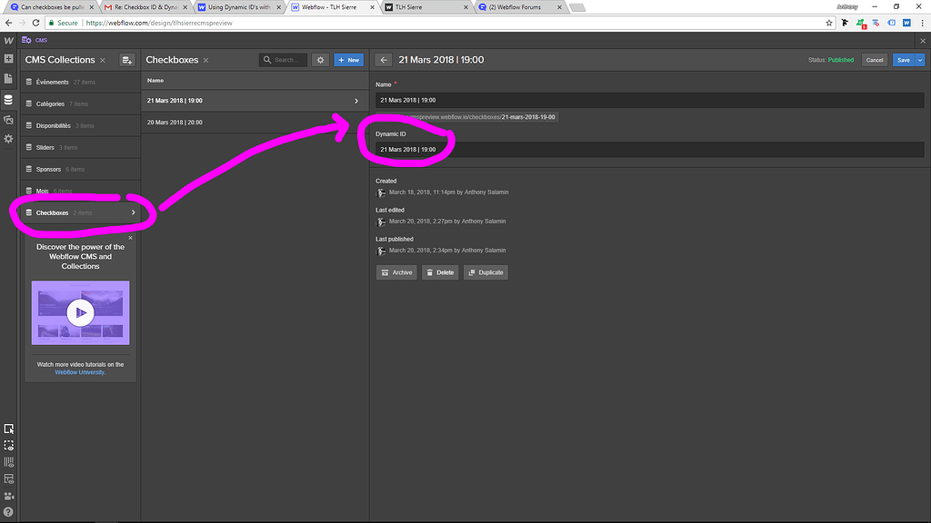 (SOLVED) Dynamic Checkbox ID - Custom code - Forum | Webflow