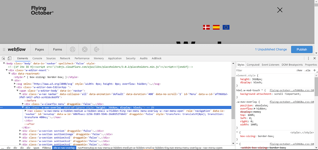 Forbid background scrolling - Custom code - Forum | Webflow