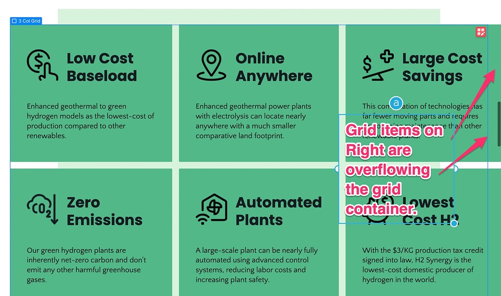 Grid items overflowing grid container. I'm stumped - Layout & Design - Forum | Webflow
