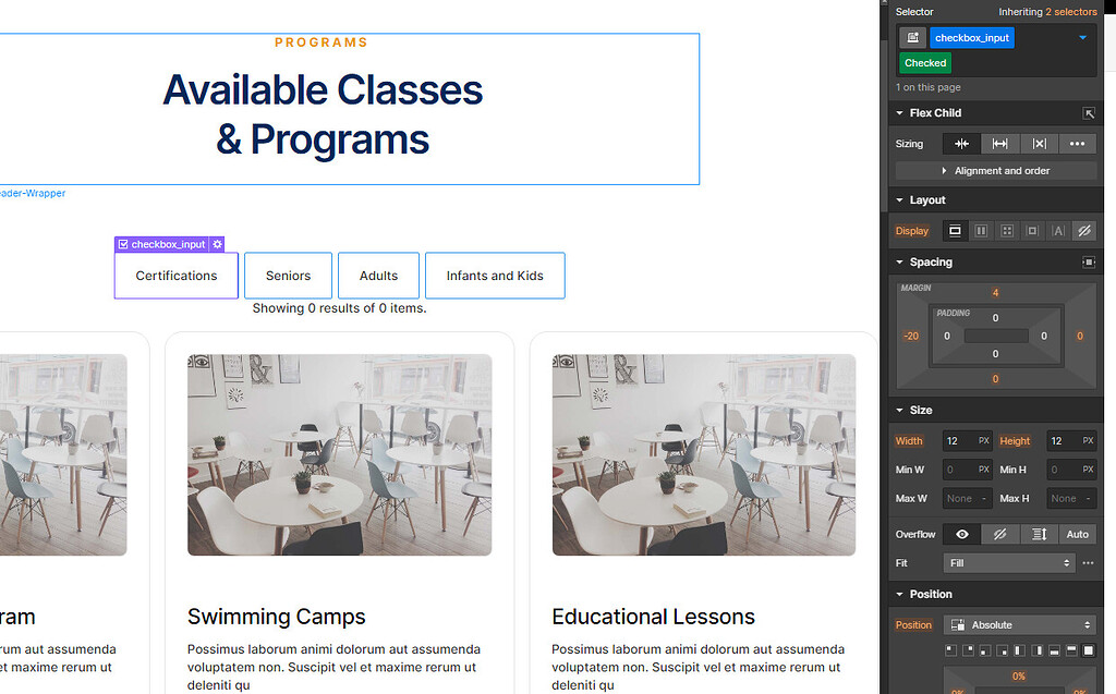 Dynamic Background Color and Checkboxes - CMS - Forum | Webflow